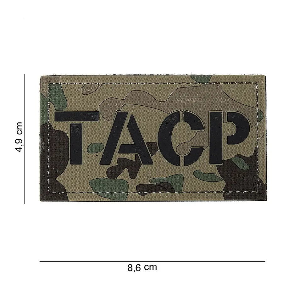 Patch 3D PVC TACP Woodland - Softair and Game – Softair and Game